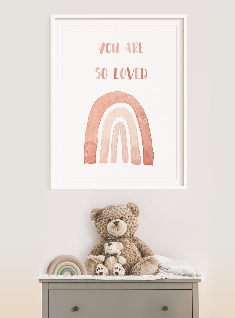 You Are so Loved Print, Boho Nursery Print, PRINTABLE Wall Art, Baby ...
