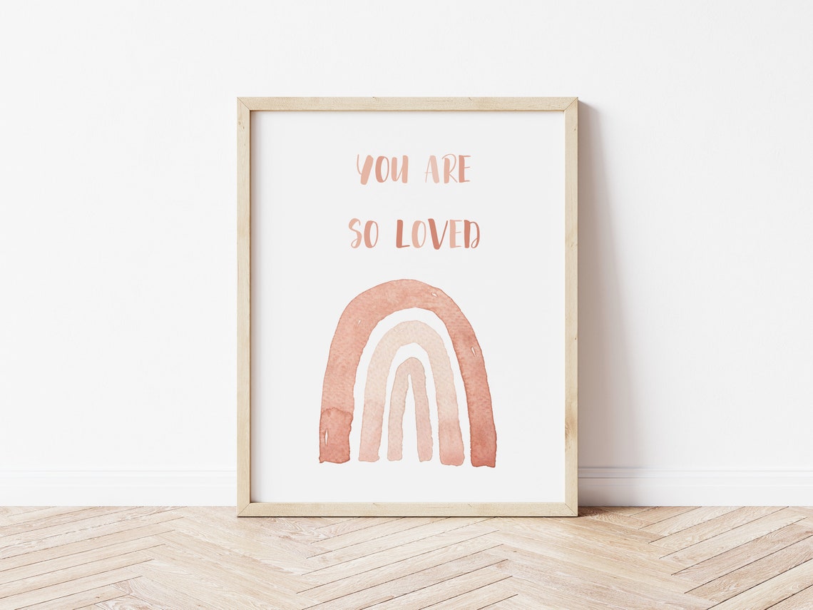 You Are so Loved Print, Boho Nursery Print, PRINTABLE Wall Art, Baby ...