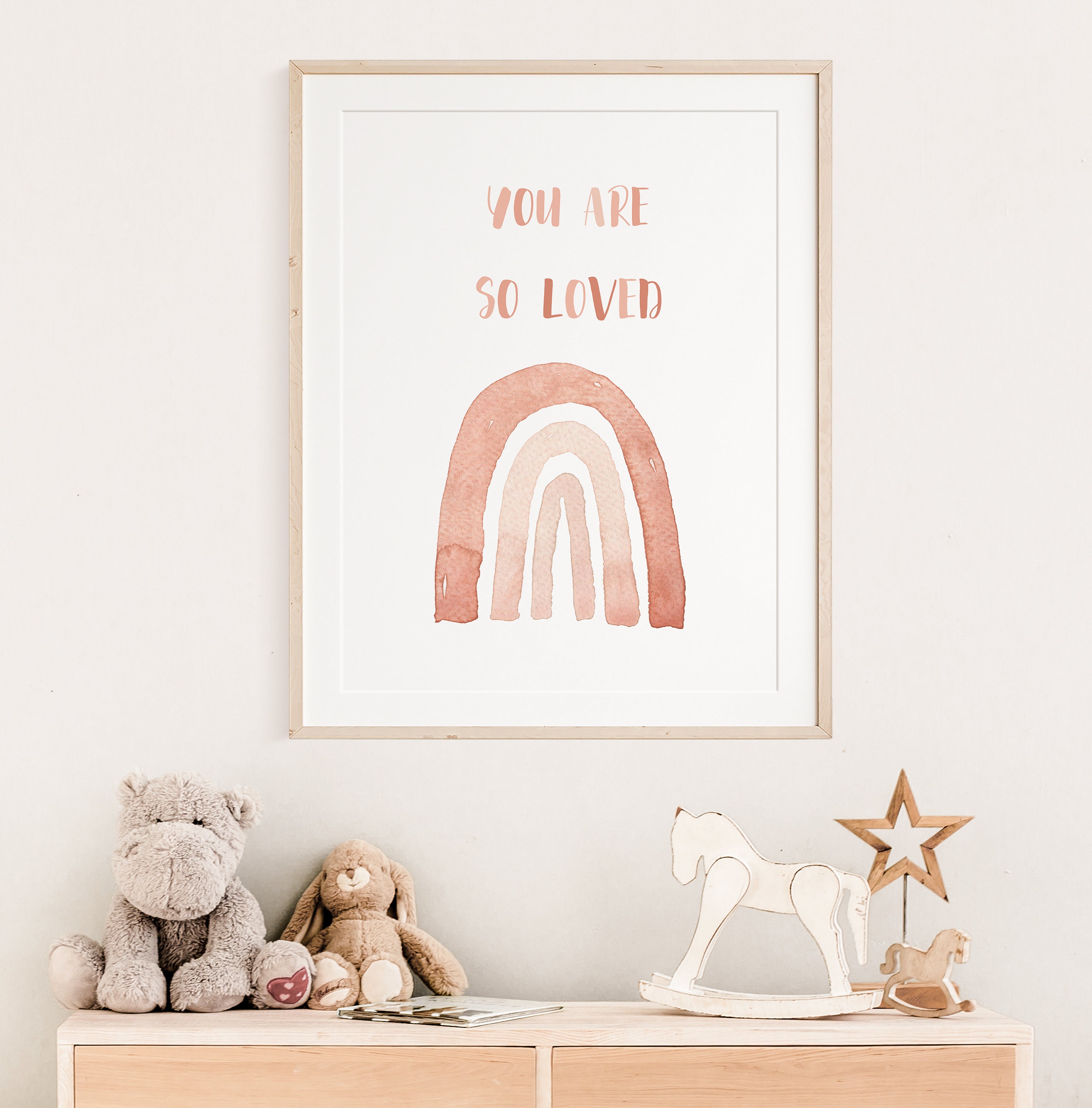 You Are so Loved Print, Boho Nursery Print, PRINTABLE Wall Art, Baby ...