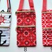 Cell Phone Crossbody Pouch. Handmade Fabric Phone Bag. Multiple Pockets ...