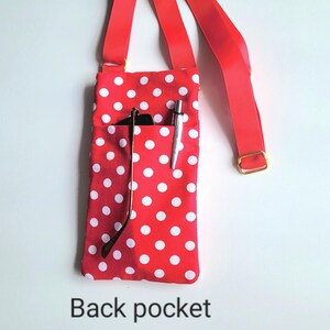 Cell Phone Crossbody Pouch. Handmade Fabric Phone Bag. Multiple Pockets ...