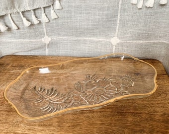 Vintage Glass Tray | Etsy