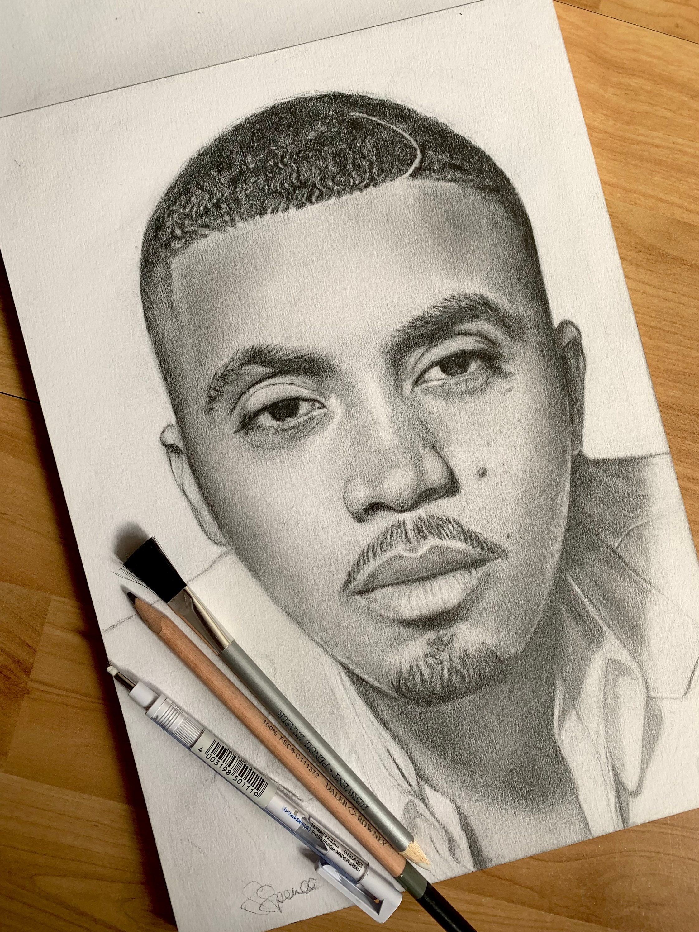 Custom Pencil Portrait Drawing | Hand Drawn Portrait | Drawing From ...