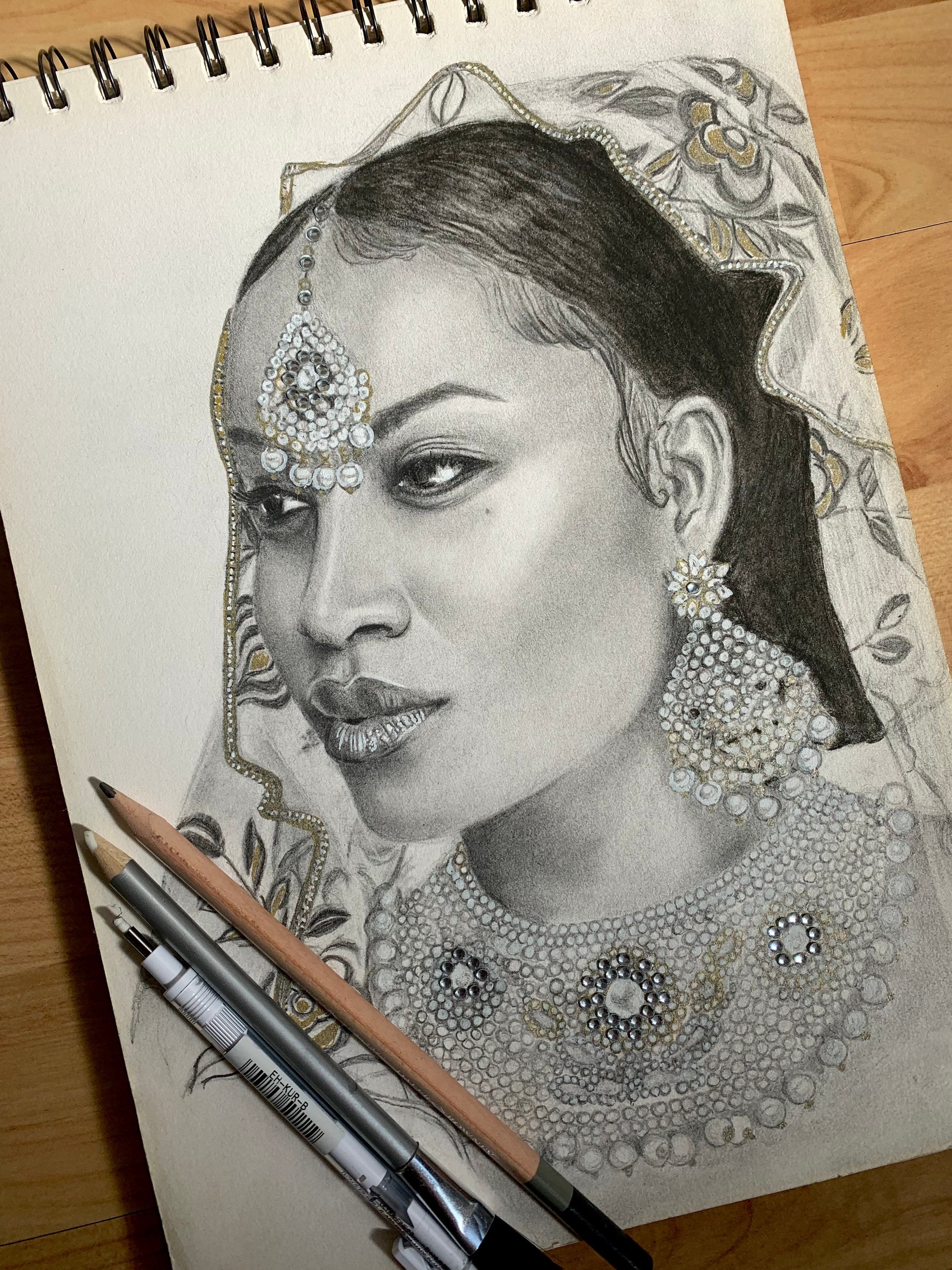 Custom Pencil Portrait Drawing | Hand Drawn Portrait | Drawing From ...