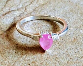 Hot Pink Sapphire Ring | Etsy