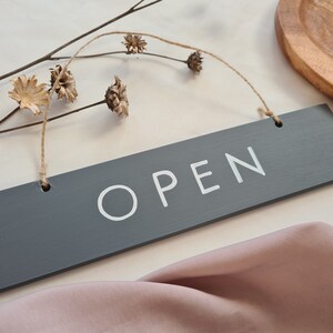 Open Closed Sign, Grey Open Closed Handwritten Sign, Store Sign ...