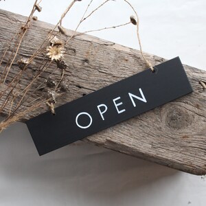 Open Closed Sign, Black-white Open Closed Handwritten Sign, Hanging ...