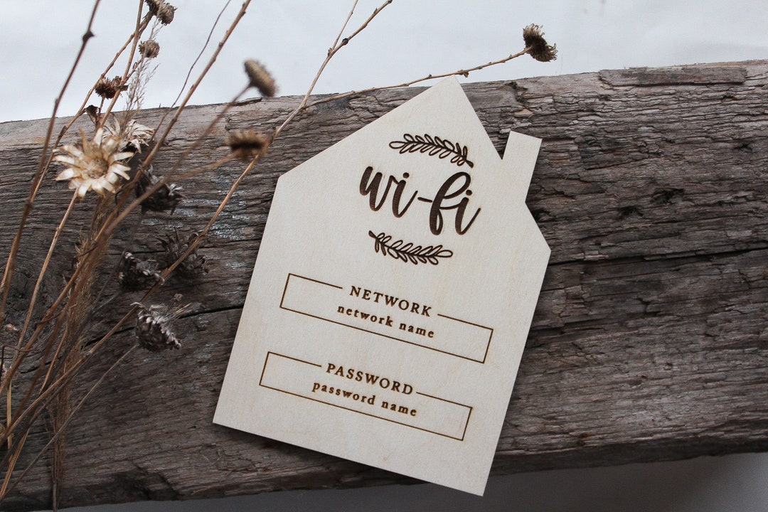 Wifi Password Sign, Personalised Wifi Plaque, Custom Mini Sign for ...