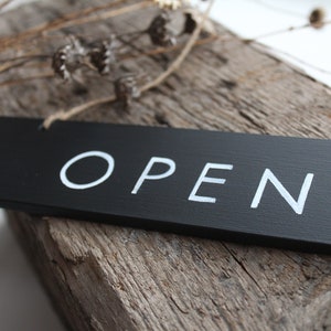 Open Closed Sign, Black-white Open Closed Handwritten Sign, Hanging ...