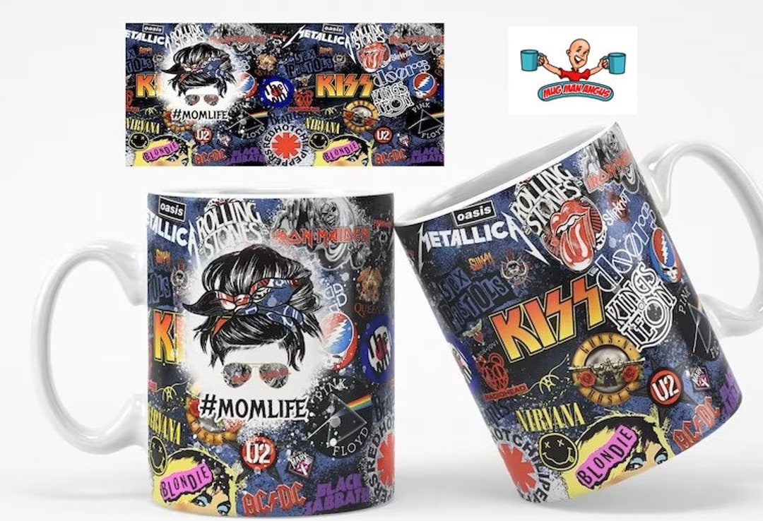 Music Mug 110z , Metal , Kiss , Metallica ,nirvana - Etsy