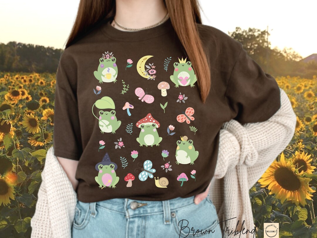 Camiseta de rana Kawaii Bichos de jardín lindos Camisa de sapos lindos ...
