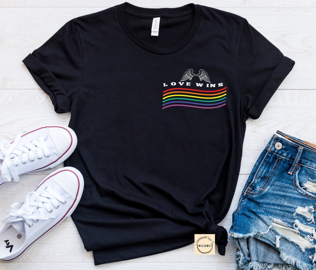 Love Wins Shirt Lgbt Flag Shirt Queer Shirtlgbt Pride Shirt Lesbian ...