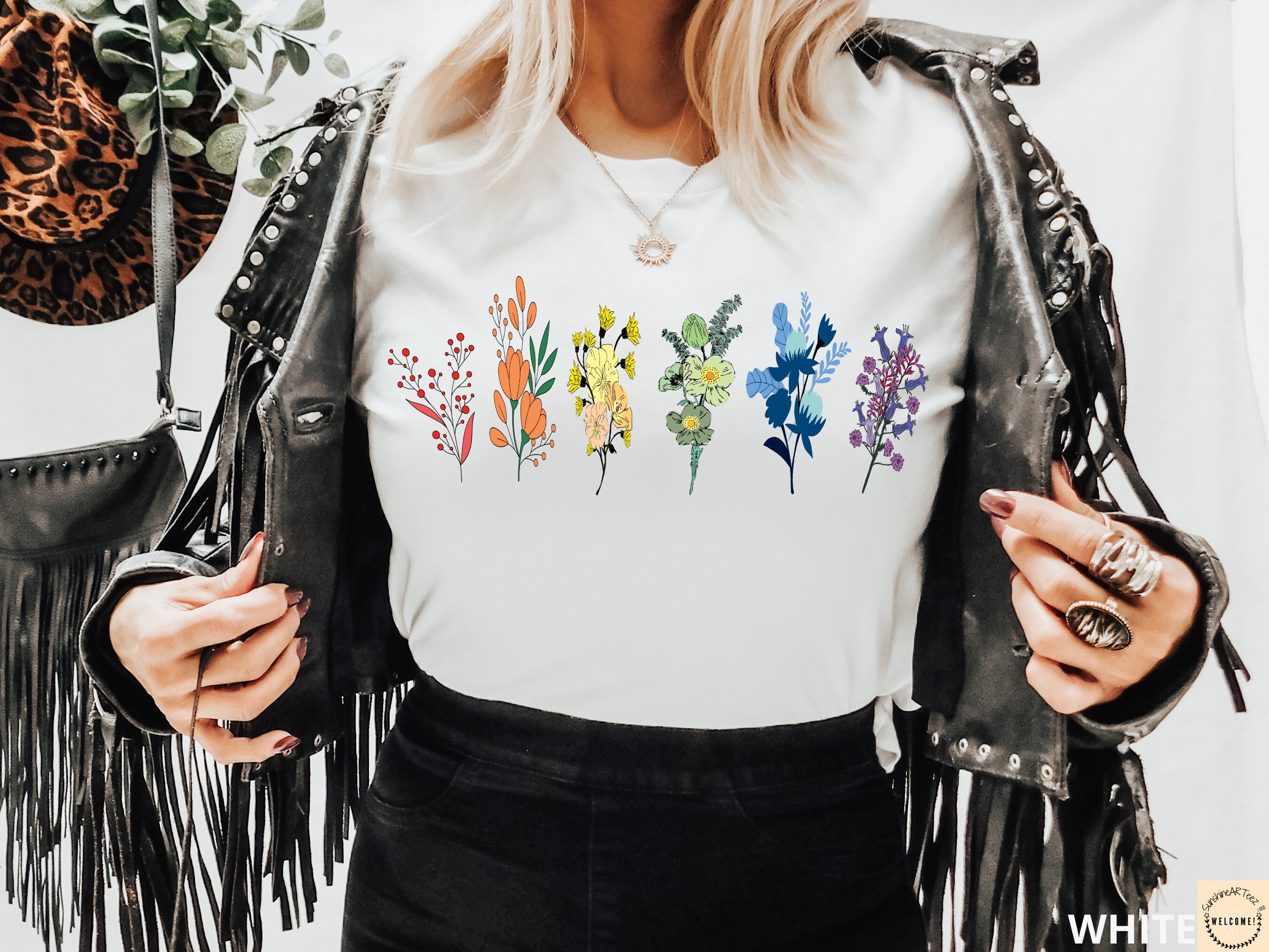 Rainbow Flowers Shirt Subtle Lgbt Shirt Wildflower Shirt Bisexual Shirt ...