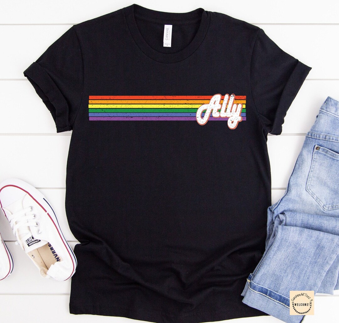 Ally Shirt Lgbt Flag Shirt Queer Shirt LGBT Pride Shirt Lesbian Shirt ...