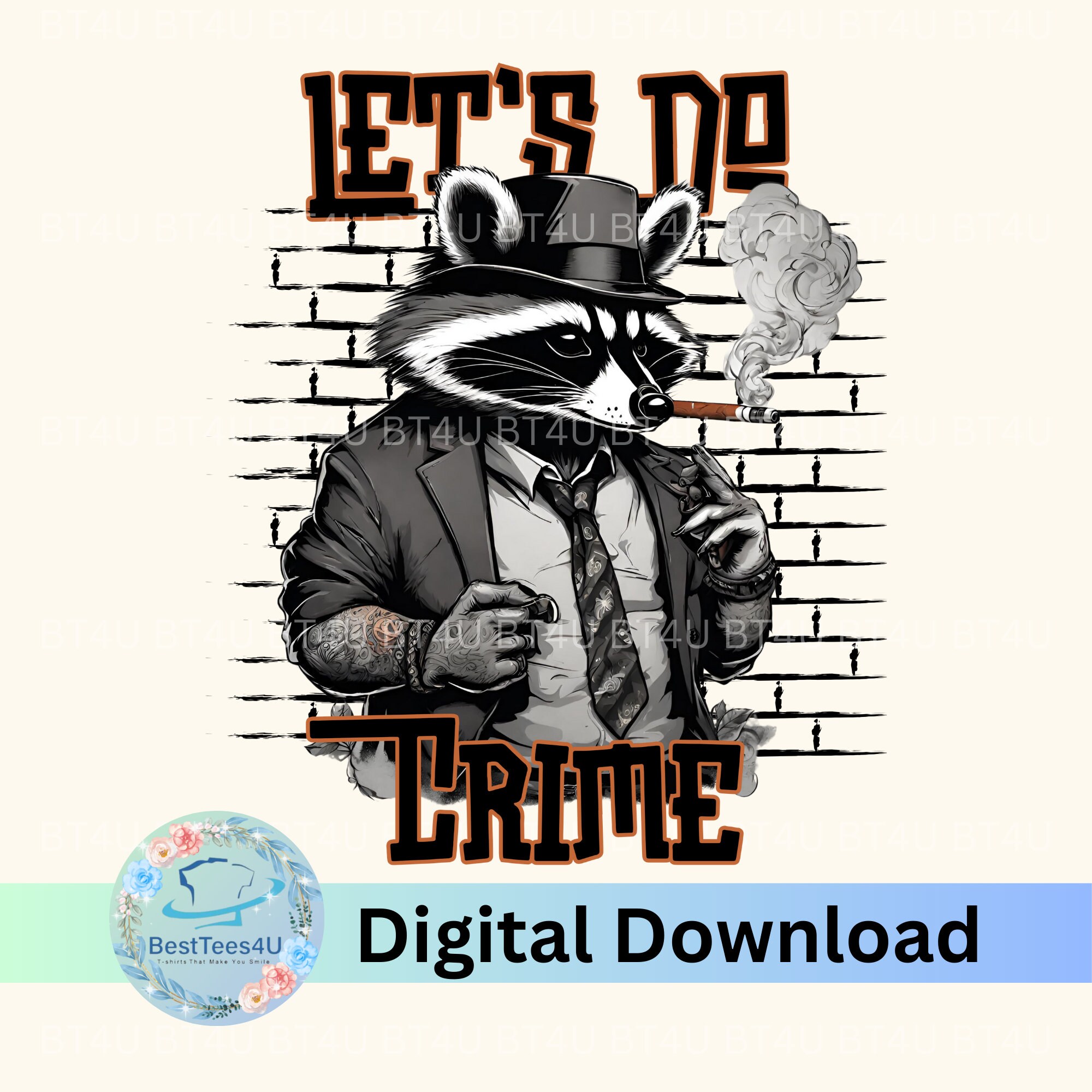 Let's Do Crime PNG, Raccoon Png Sublimation Design, Funny PNG, Png POD ...