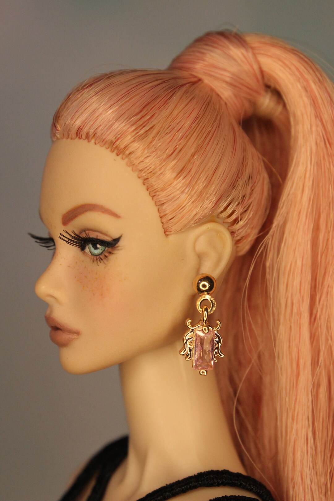 Integrity Toys 1/6 Doll Earrings Pink Diamond by Little - Etsy