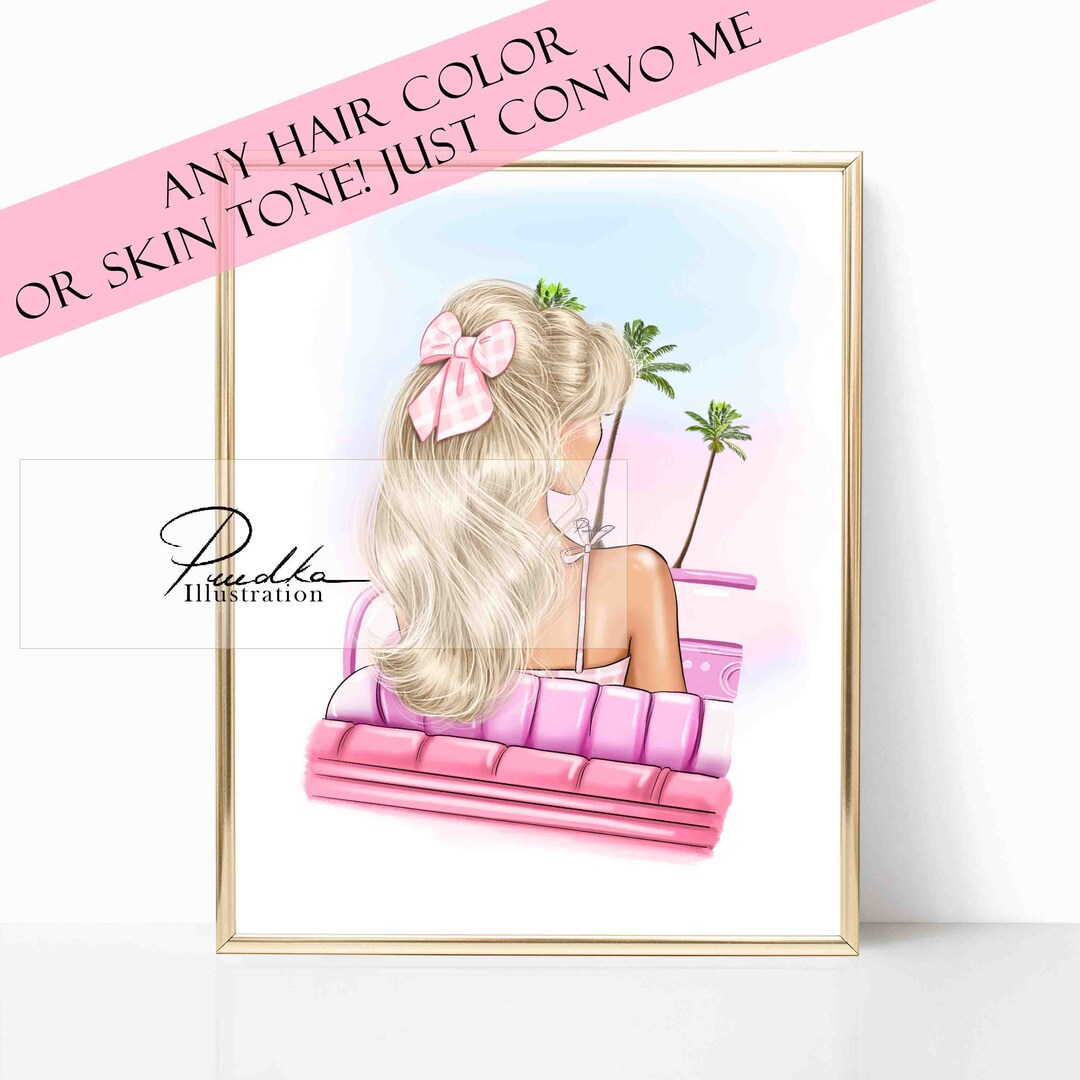 Barbie in the Car. Print of My Illustration. Fashion Illustration ...