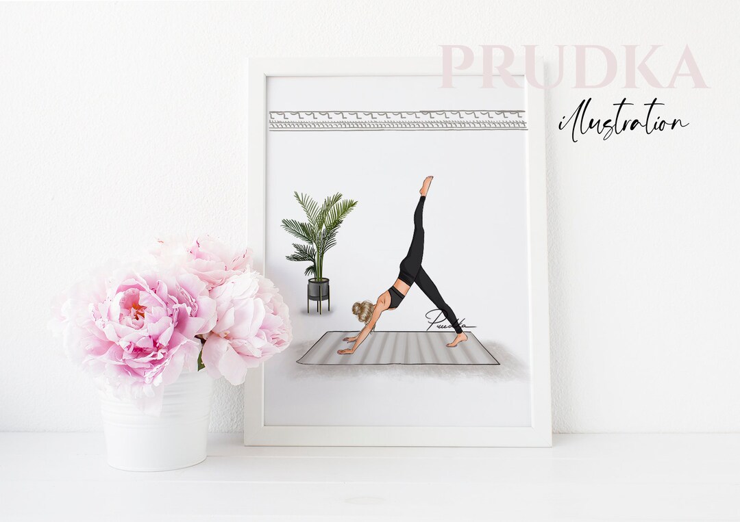 Pilates Yoga Print: Fashion Illustration Wall Art - Etsy