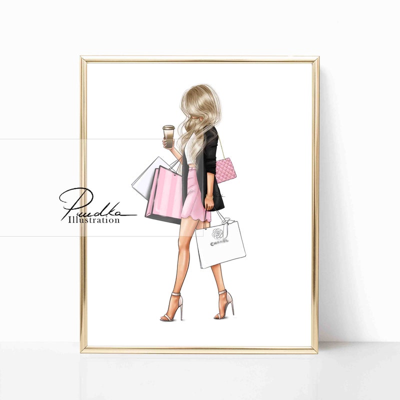 Shopping Girl - Etsy