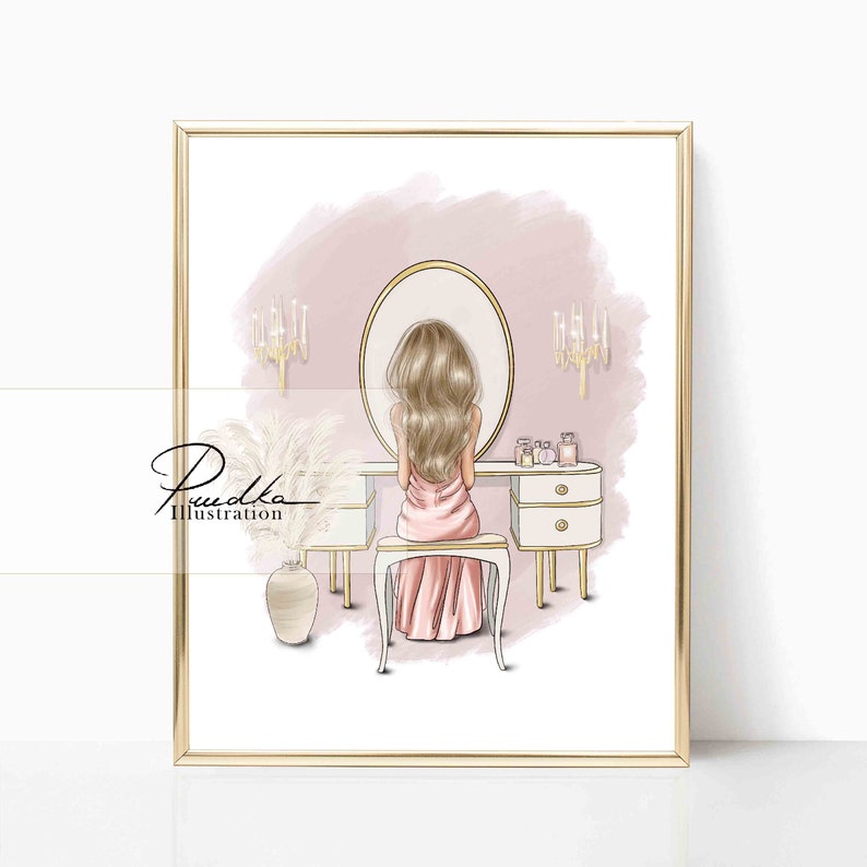 Vanity Girl print From My Own Illustration. Fashion - Etsy