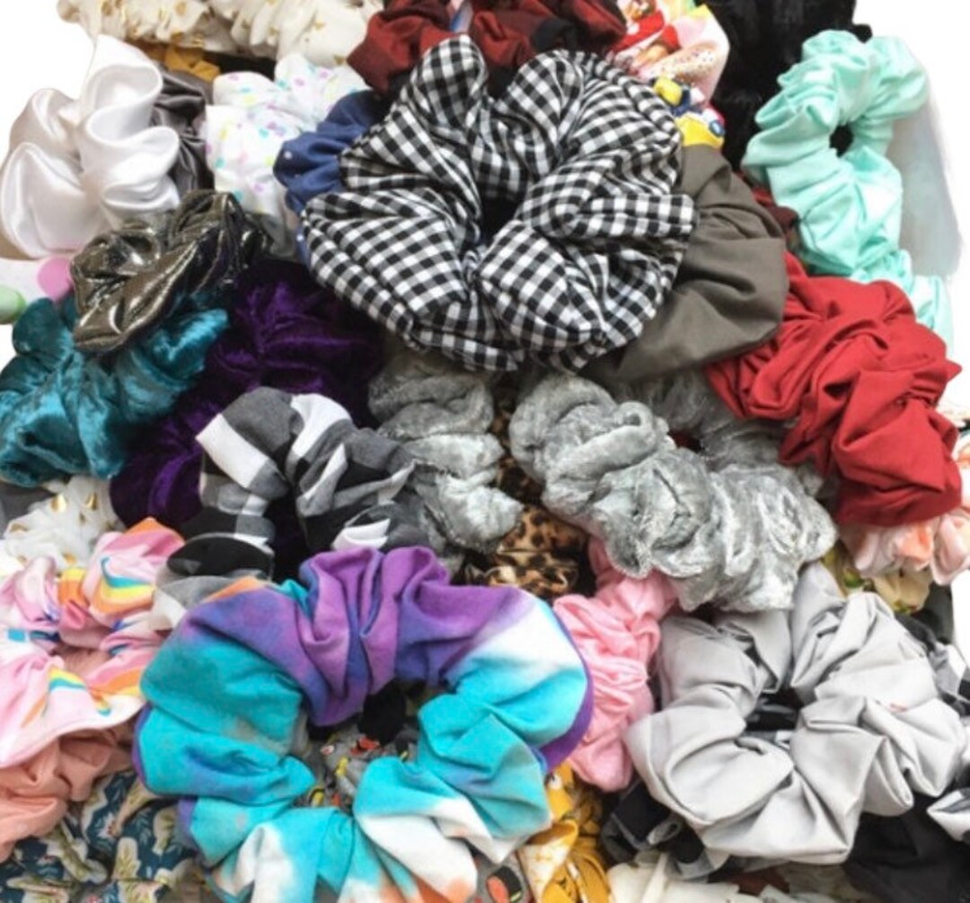 Variety Pack of Cotton Scrunchies, Hair Scrunchies, Scrunchie, Handmade ...