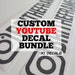 Custom Youtube Sticker Bundle X2! | 2 Decal Stickers Included - Etsy