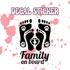 Family on Board Decal Sticker | Family on Board Car Sticker | Family on ...