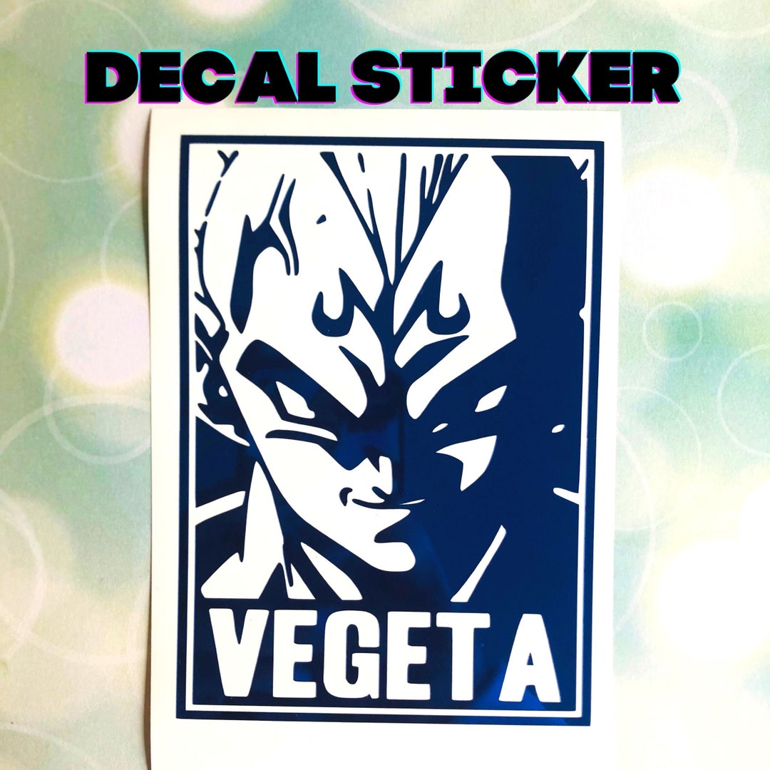 Vegeta Decal Sticker Vegeta DBZ Sticker Vegeta Head - Etsy Australia