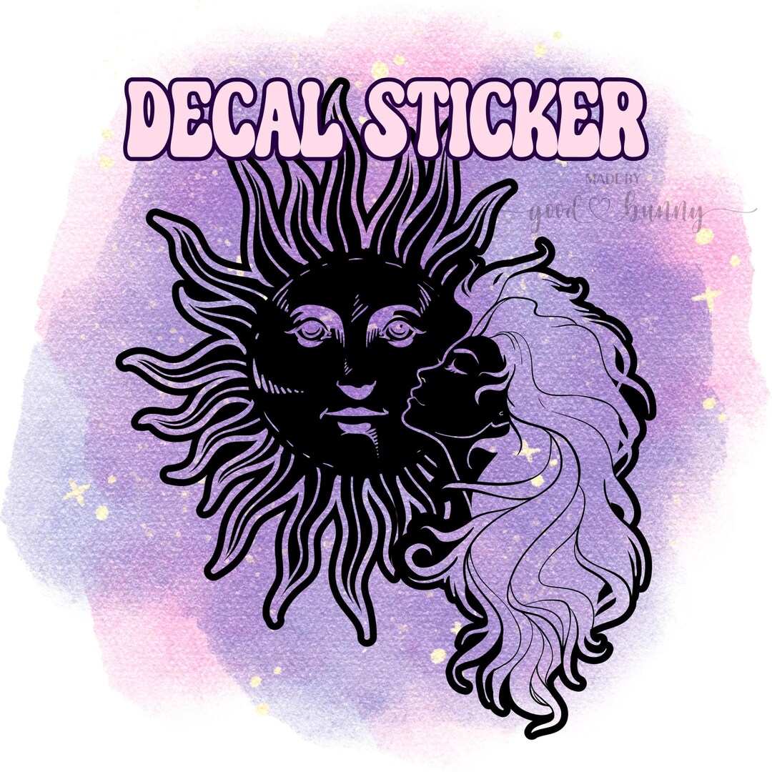Celestial Girl Decal Sticker | Boho Decal Sticker | Sun Decal Sticker ...