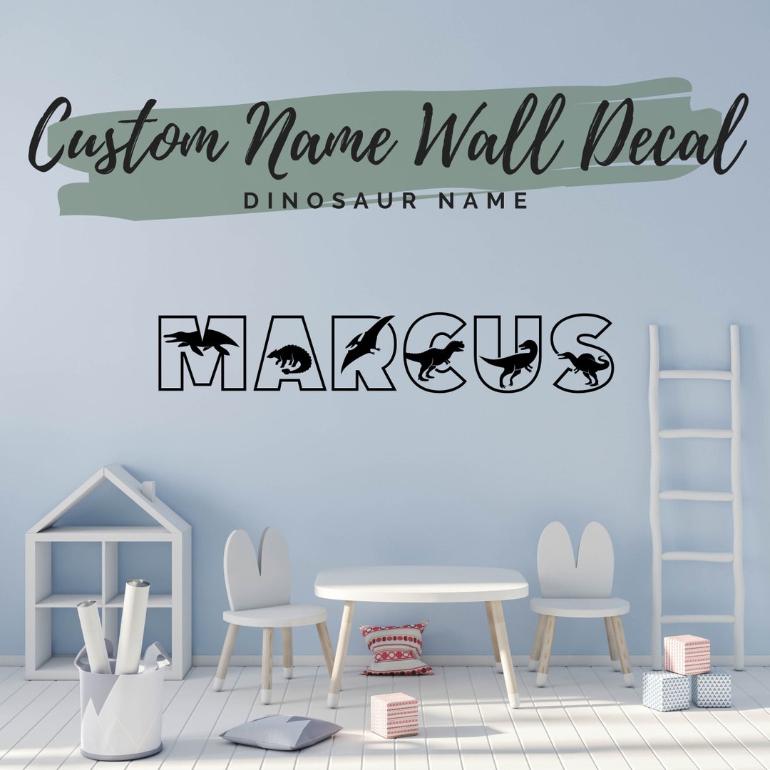 Custom Dinosaur Name Decal Sticker | Dinosaur Kids Sticker| Custom Name ...