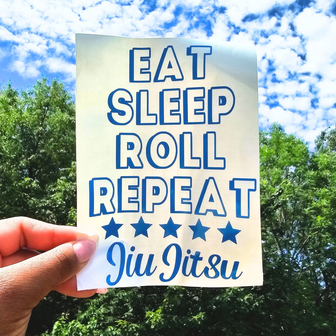 Eat Sleep Roll Repeat Jiu Jitsu Decal Sticker | BJJ Decal Sticker | BJJ Sticker | Brazilian Jiu ...