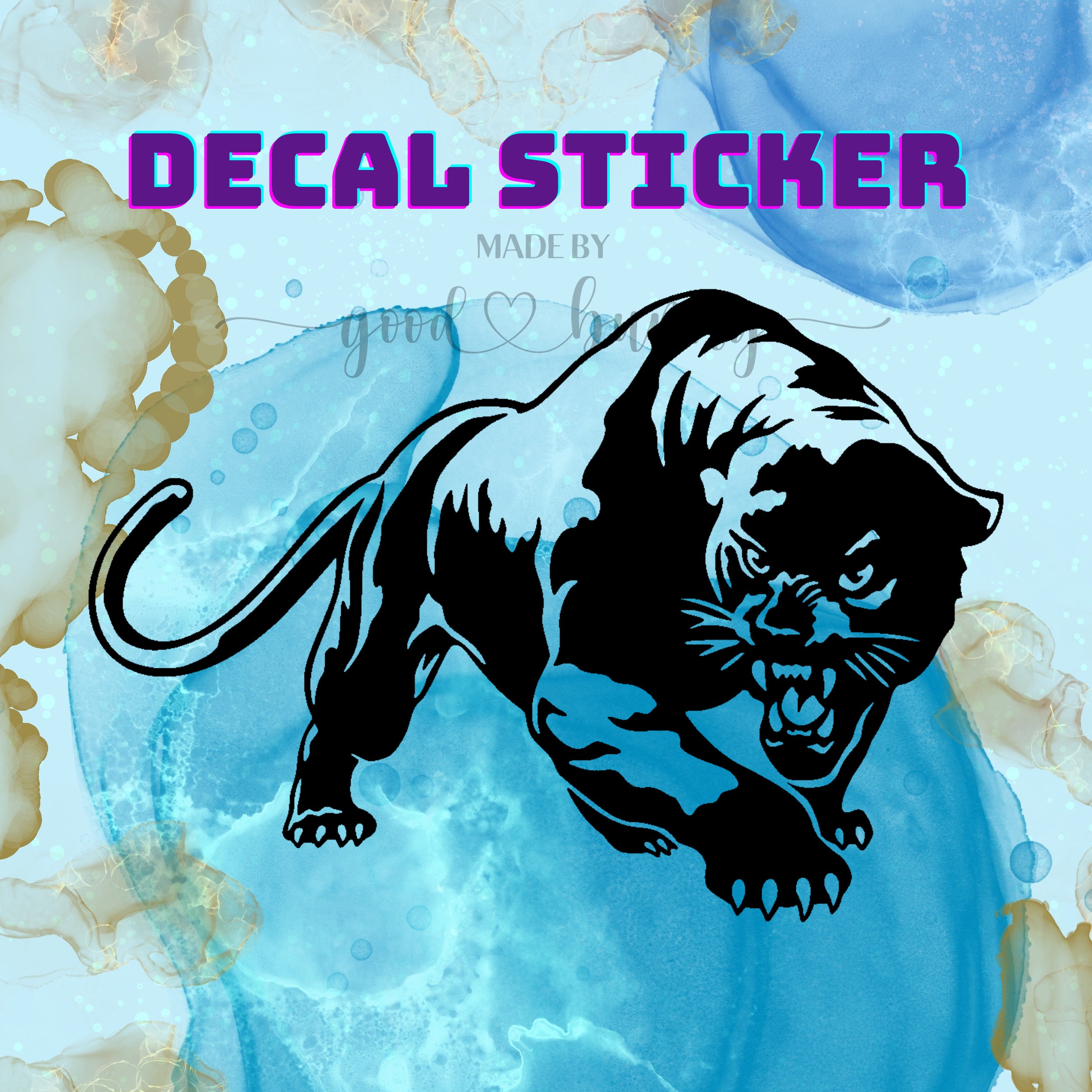 Panther Decal Sticker Panther Sticker Panther Decal - Etsy