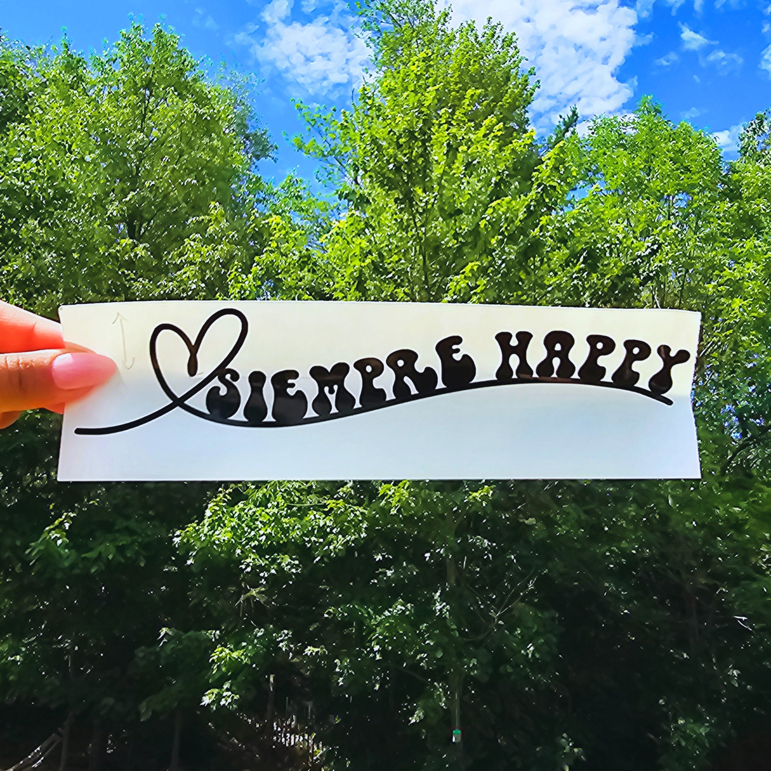 Siempre Happy Decal Sticker Latina Decal Sticker - Etsy
