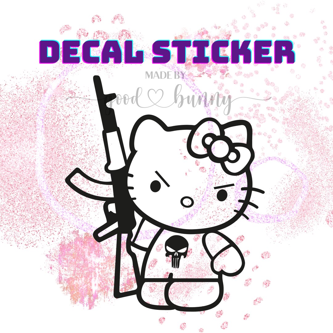 Hello Kitty Decal Sticker Hello Kitty Sticker - Etsy