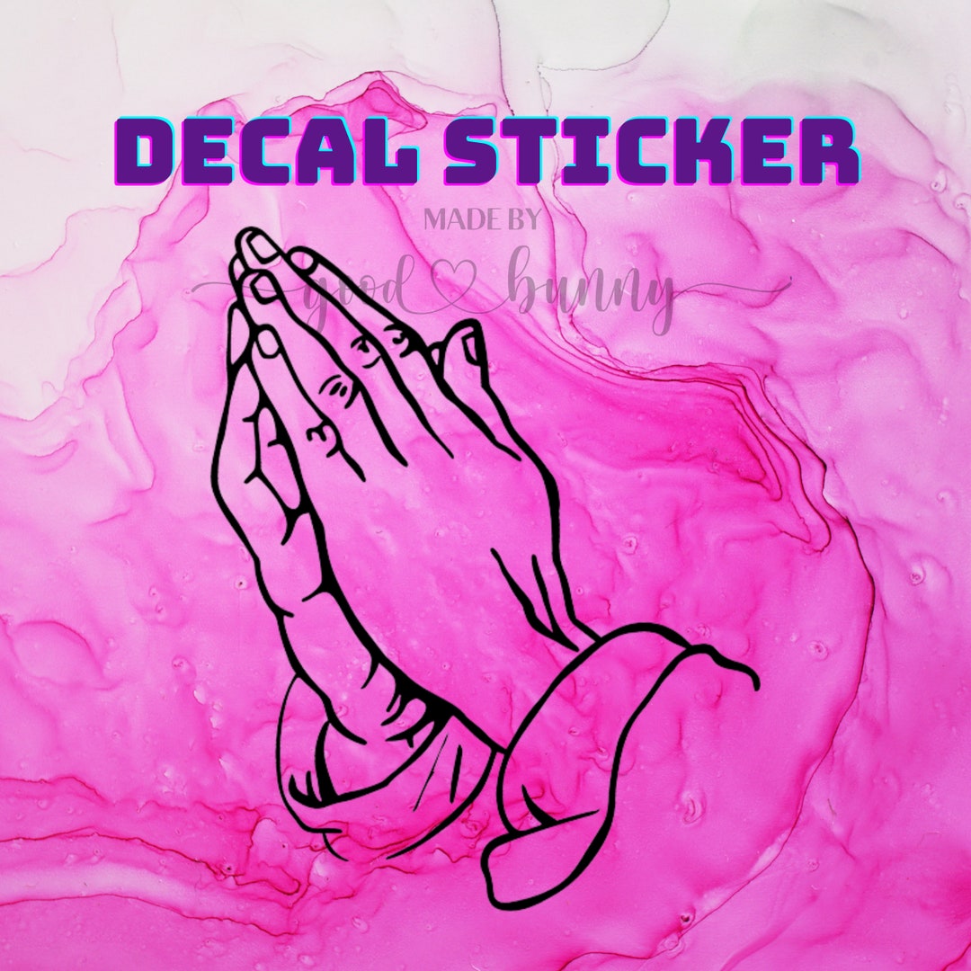 Praying Hands Decal Sticker | Praying Hands Sticker | Prayer Hands ...