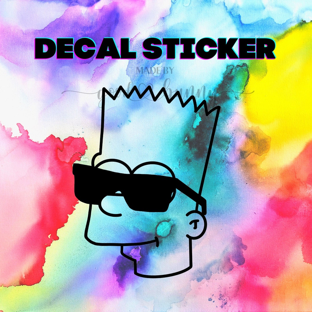 Bart Simpson Decal Sticker Bart Simpson Sticker the - Etsy UK