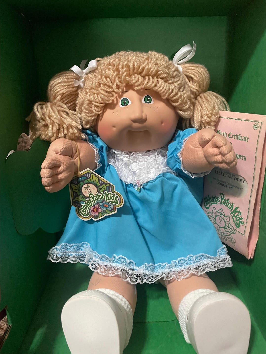 1983 Cabbage Patch Doll With Freckles - Black Signature - Absolutely Beautiful! Boxed Doll ...