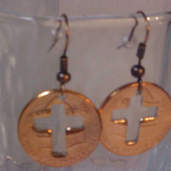 Pennies With Cut Out Cross - Etsy