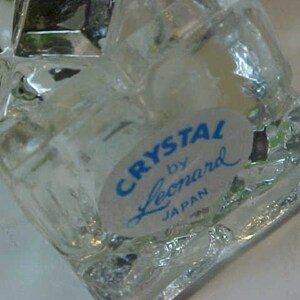 Crystal Leonard Clear Glass Japan Square Diamond Cut Style 2" Inch ...