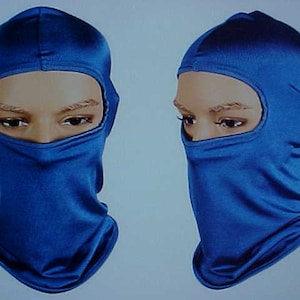 BLUE Full Face Mask Work Sports Protects From Cold Heat Sun UV Rays ...