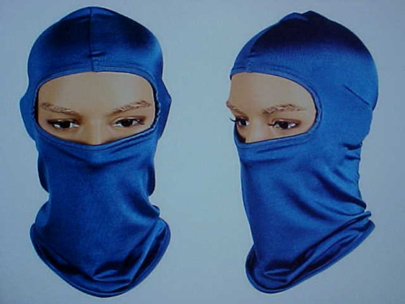 BLUE Full Face Mask Work Sports Protects From Cold Heat Sun UV | Etsy