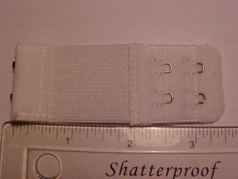 34# Womans Girls WHITE 2 Hook Row BRA EXTENDER. Extension Strap Add on ...
