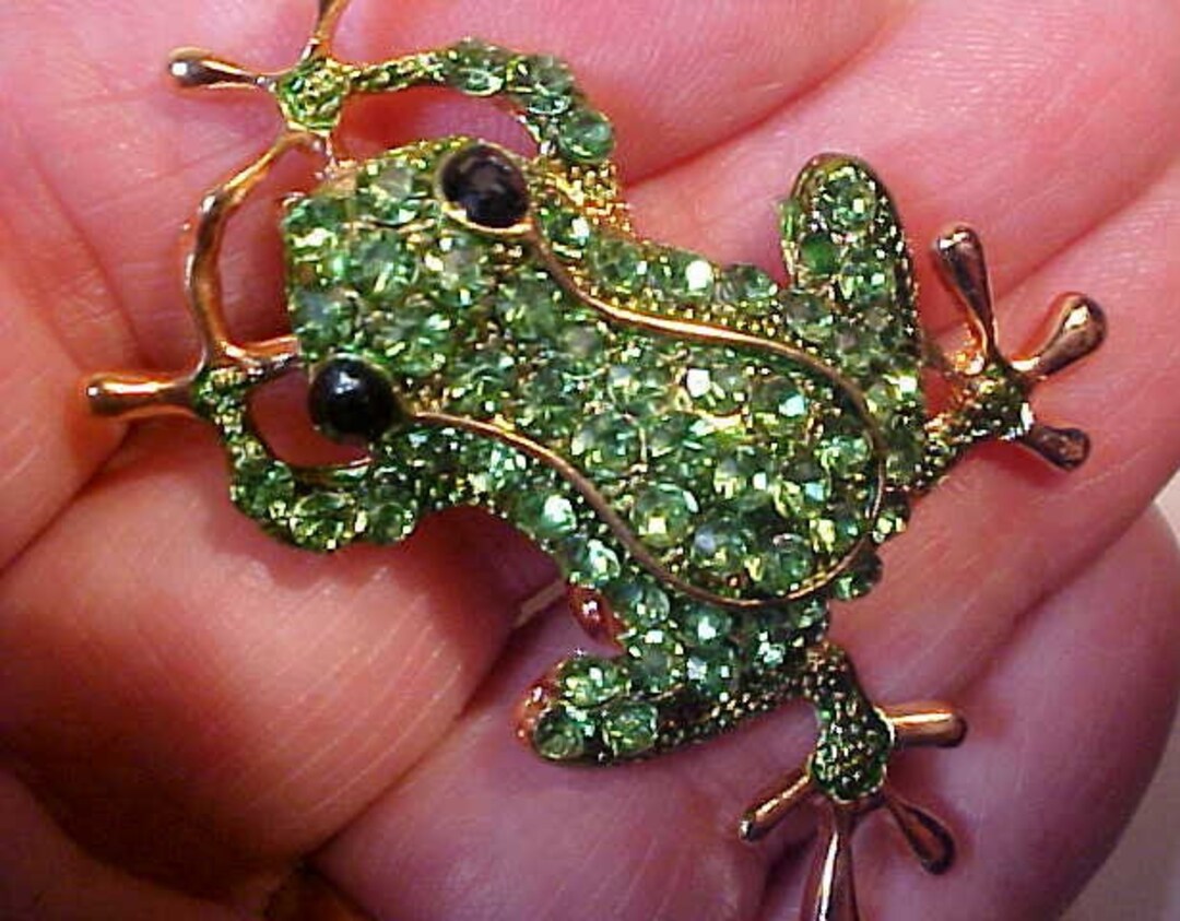 B-210 Detail Cute Adorable Rose-gold Plated & Crystal Rhinestones TODD ...