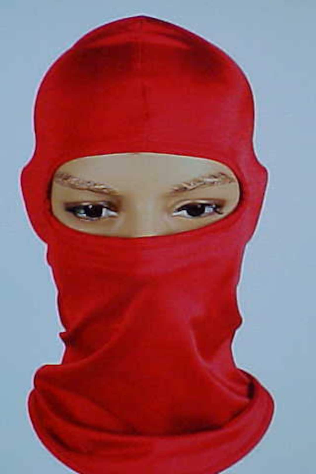 RED Full Face Mask Work Sports Protects From Cold Heat Sun UV Rays Dust ...