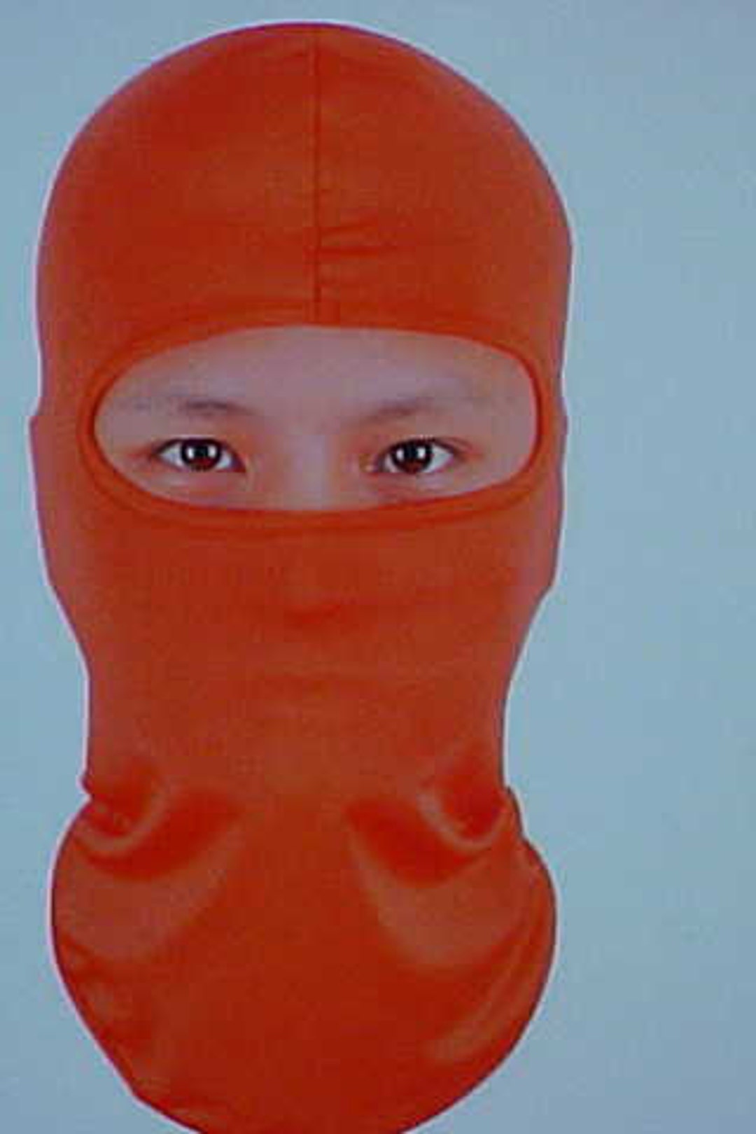 ORANGE Full Face Mask Work Sports Protects From Cold Heat Sun UV Rays ...