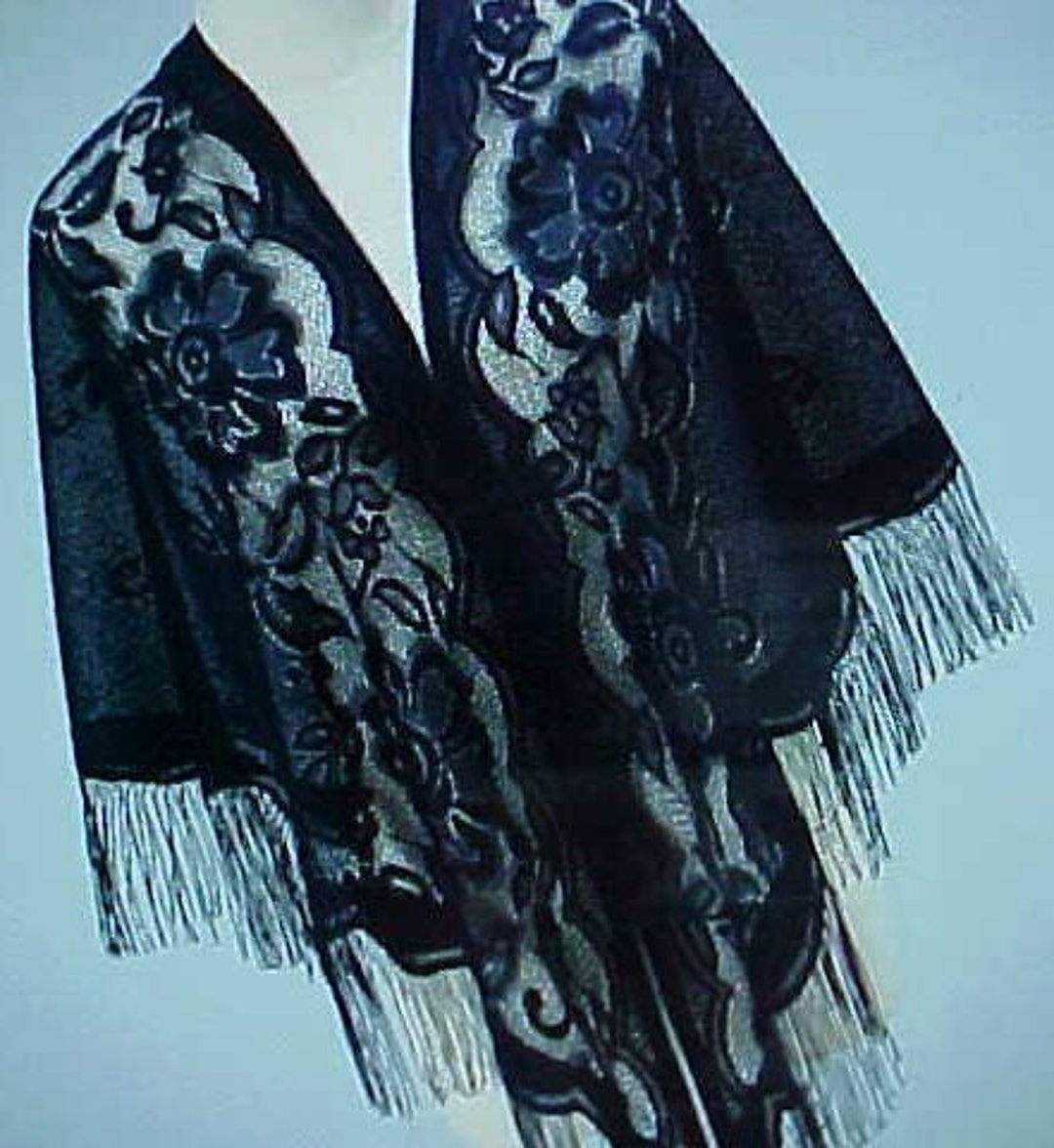 Lovely Elegant Navy Blue SHAWL/WRAP Soft Dupatta Fabric, Stunning ...