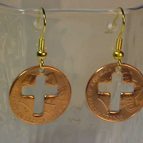 Pennies With Cut Out Cross - Etsy