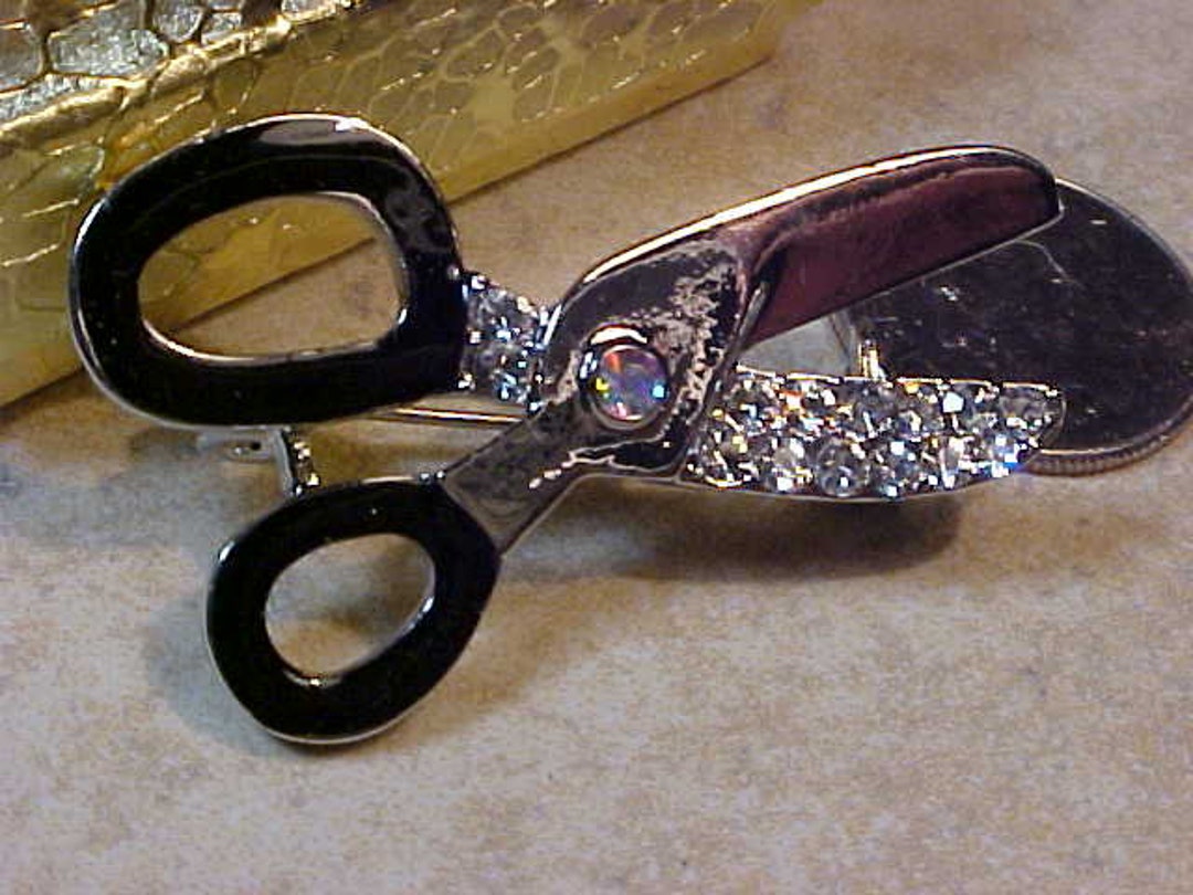 B-57 Very Adorable Silver Plated SCISSORS Shears BROOCH Pin - Etsy