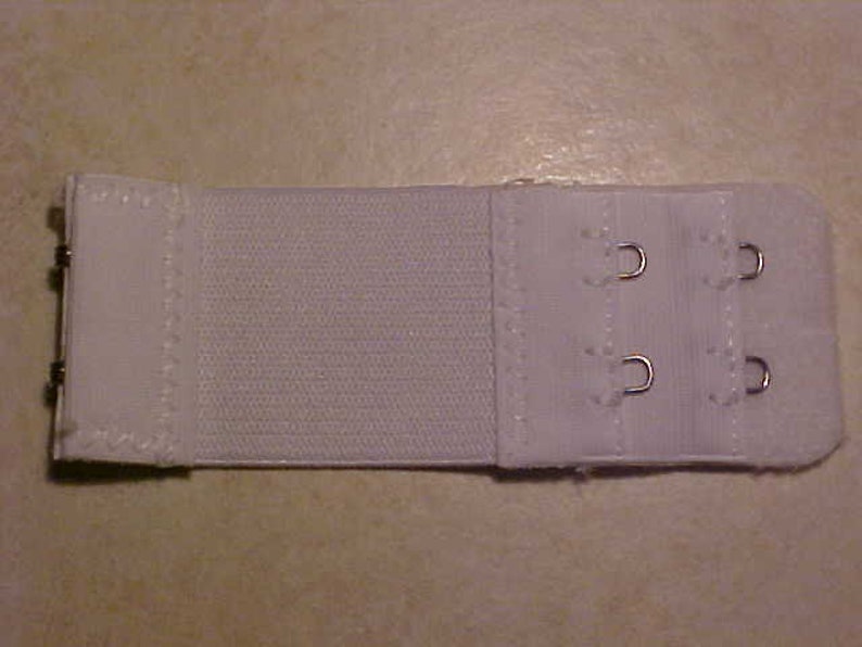 34# Womans Girls WHITE 2 Hook Row BRA EXTENDER. Extension Strap Add on ...