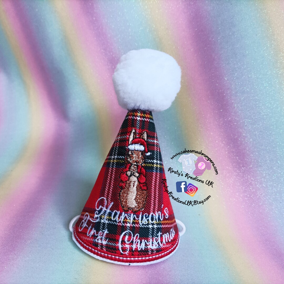 Peter Rabbit 1st Christmas Party Hat - Stewart Tartan First Christmas ...